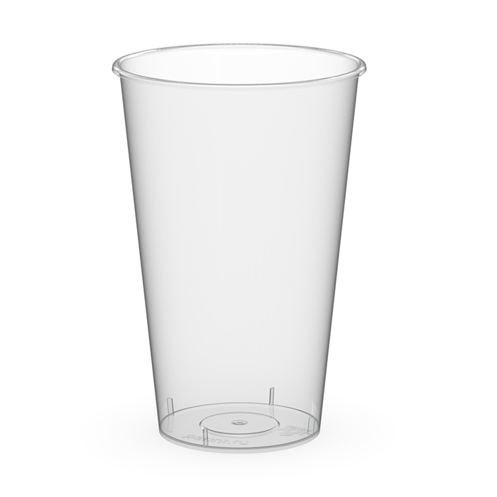 Купить Стакан пластиковый 500мл/90мм Bubble Cup прозрачный глянцевый ...